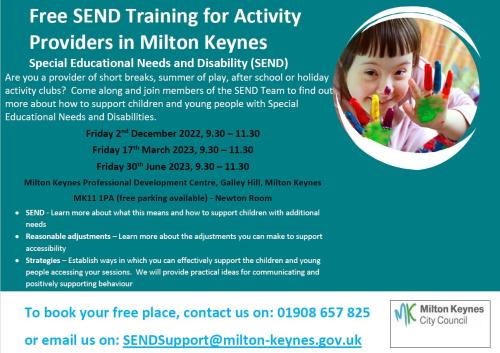 Provider training | Milton Keynes City Council